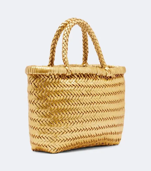 Rixo Dragon Diffusion Lysia Leather Top Handle Bag - Gold