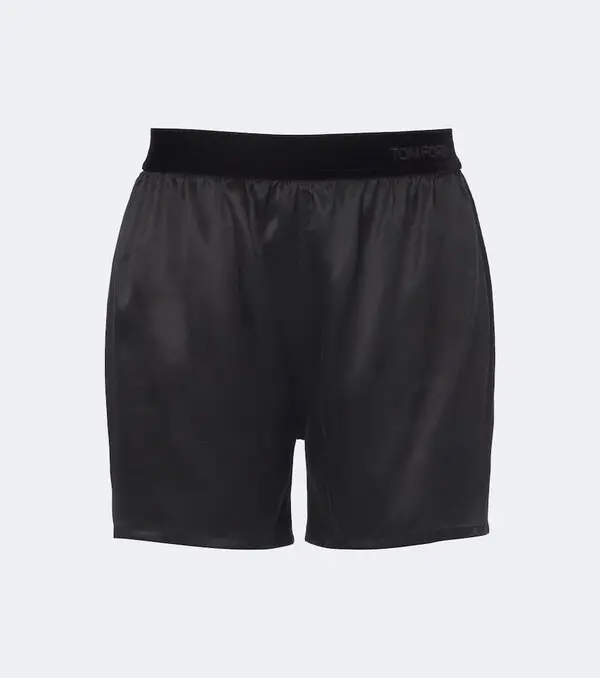 TOM FORD Silk Satin Pajama Shorts - Black