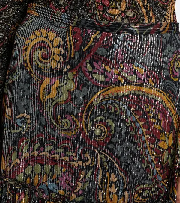 Etro Paisley Silk-blend Tiered Maxi Skirt - Multicoloured