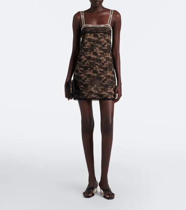 Saint Laurent Lace Mini Dress