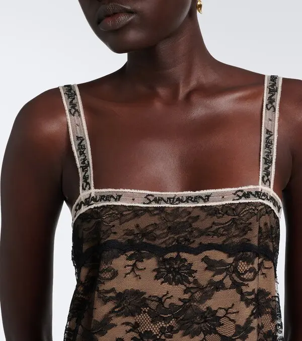 Saint Laurent Lace Mini Dress