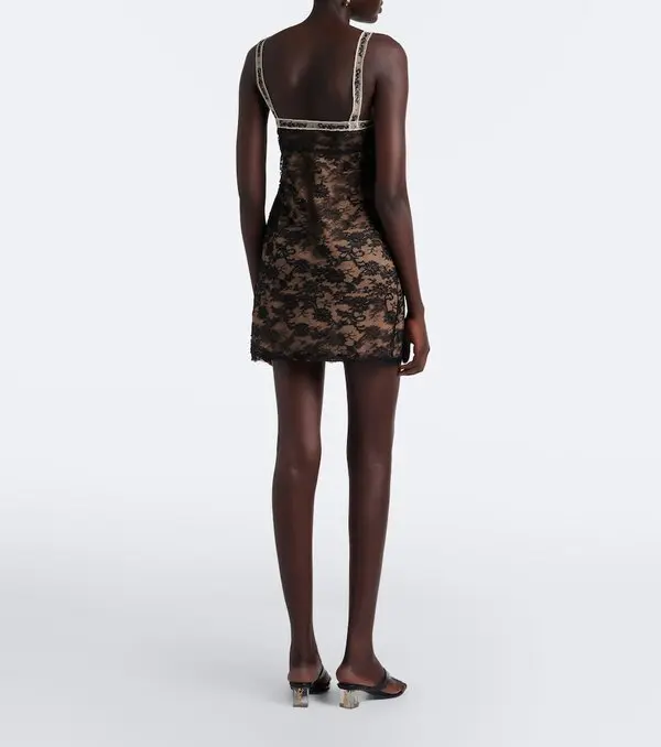 Saint Laurent Lace Mini Dress