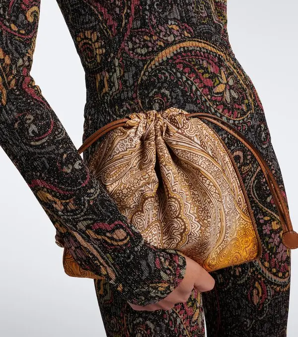 Etro Small Paisley Clutch - Beige