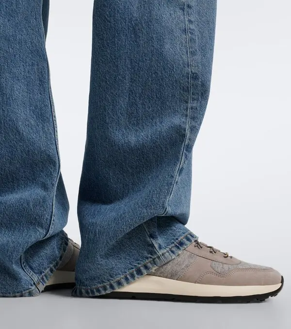 TOD'S Suede-trimmed Sneakers