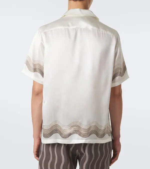 Frescobol Carioca Printed Silk Bowling Shirt
