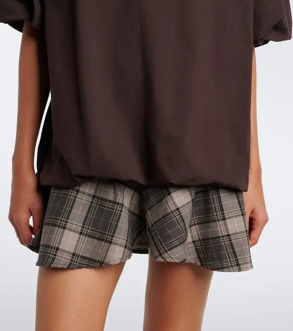 Acne Studios Checked Layered Cotton-blend Polo Dress