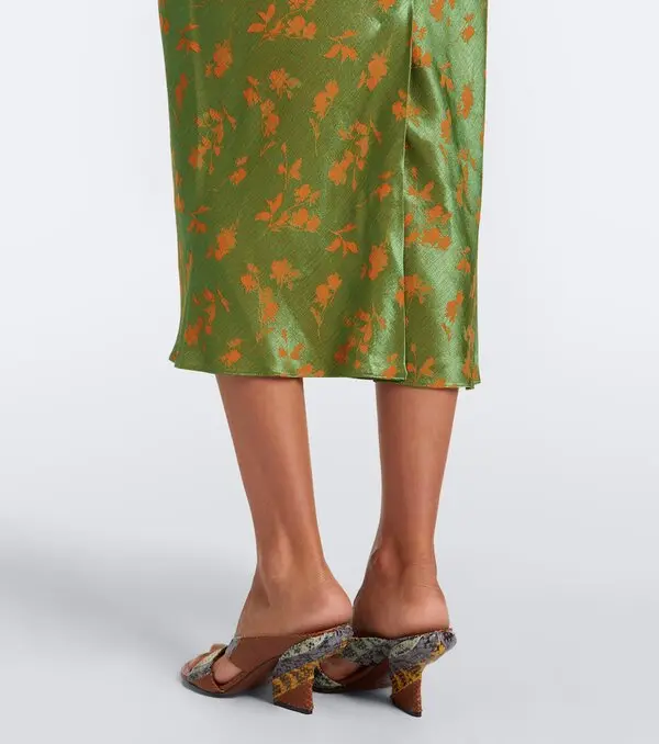 Dries Van Noten Floral Midi Skirt