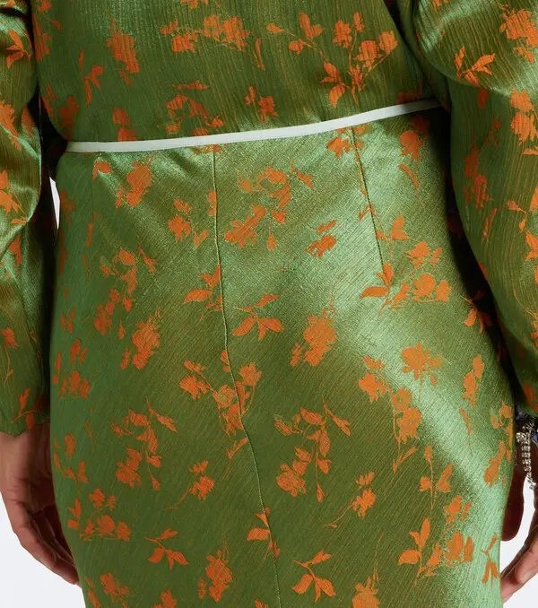 Dries Van Noten Floral Midi Skirt