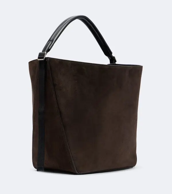 Moncler Carlo Suede Shoulder Bag