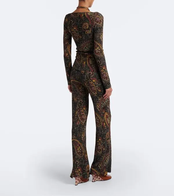Etro Paisley Jacquard Flared Pants