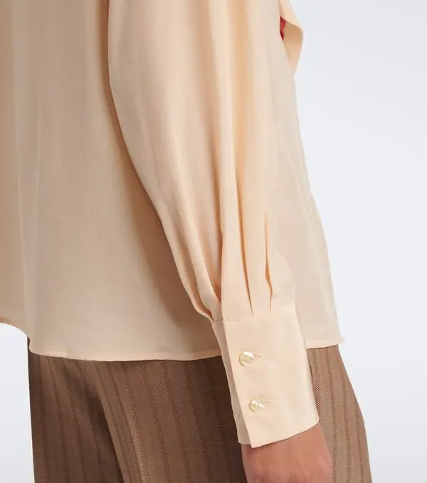 Etro Floral Silk Crêpe De Chine Blouse - Beige
