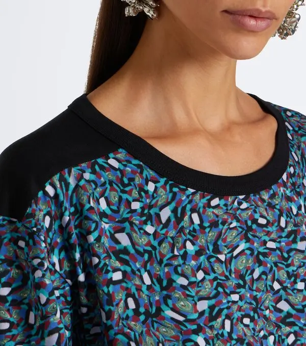 Dries Van Noten Printed Cotton Jersey Top