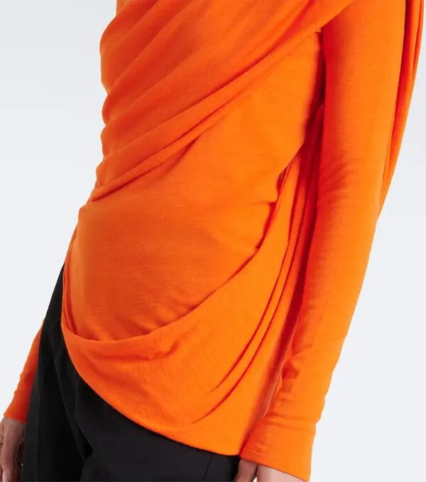 MUGLER Draped Asymmetrical Top