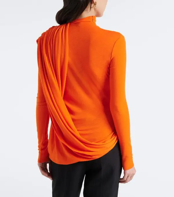 MUGLER Draped Asymmetrical Top