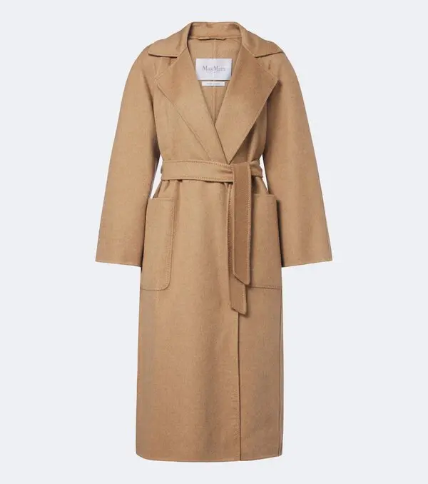 Max Mara Wool Wrap Coat - Beige