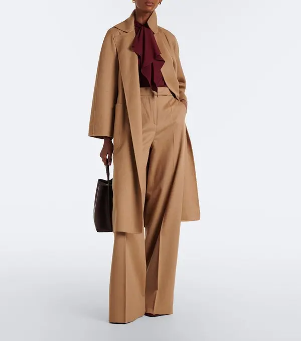 Max Mara Wool Wrap Coat - Beige
