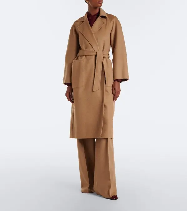 Max Mara Wool Wrap Coat - Beige