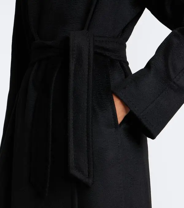 Max Mara Wool Wrap Coat - Black