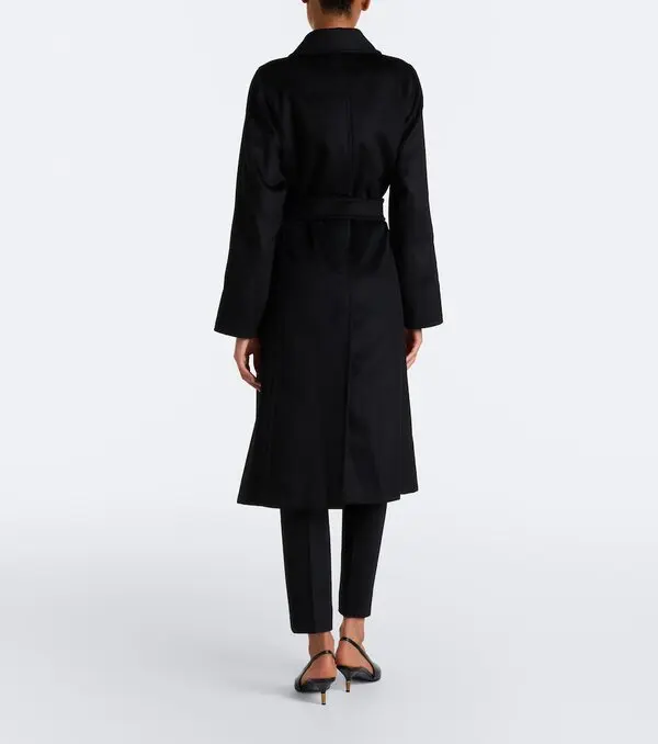 Max Mara Wool Wrap Coat - Black