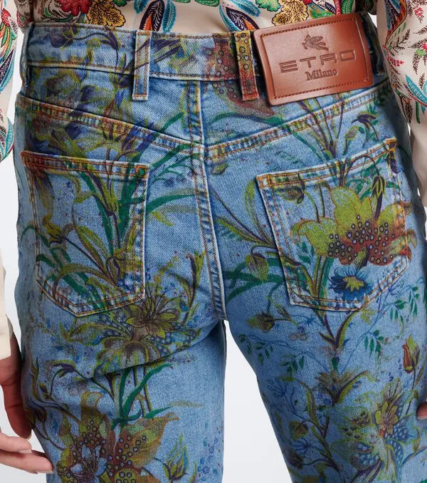 Etro Floral Flared Jeans