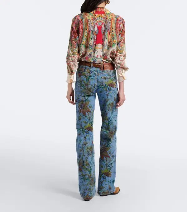 Etro Floral Flared Jeans