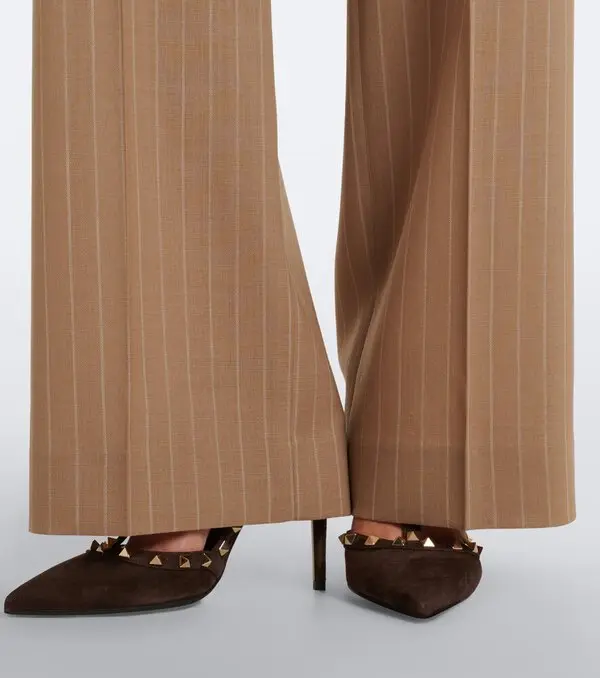 Valentino Garavani Rockstud Suede Pumps - Brown