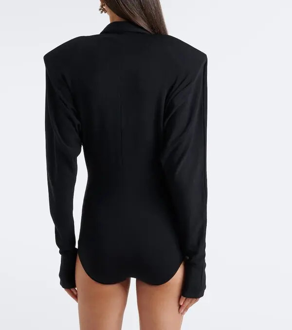 MUGLER Wool-blend Polo Sweater