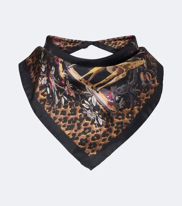 Etro Printed Silk Scarf - Black