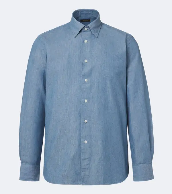 SLOWEAR Cotton Chambray Shirt - Blue