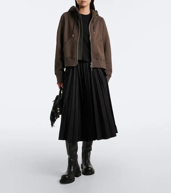 Sacai Cotton Jersey Hoodie