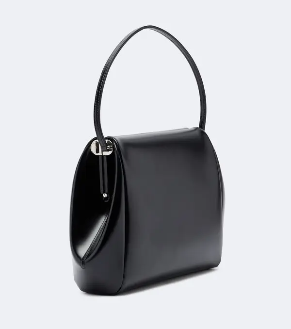 Calvin Klein Small Leather Shoulder Bag - Black