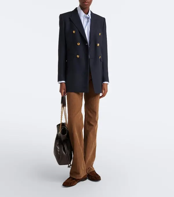 Saint Laurent 70s Cotton Corduroy Flared Pants