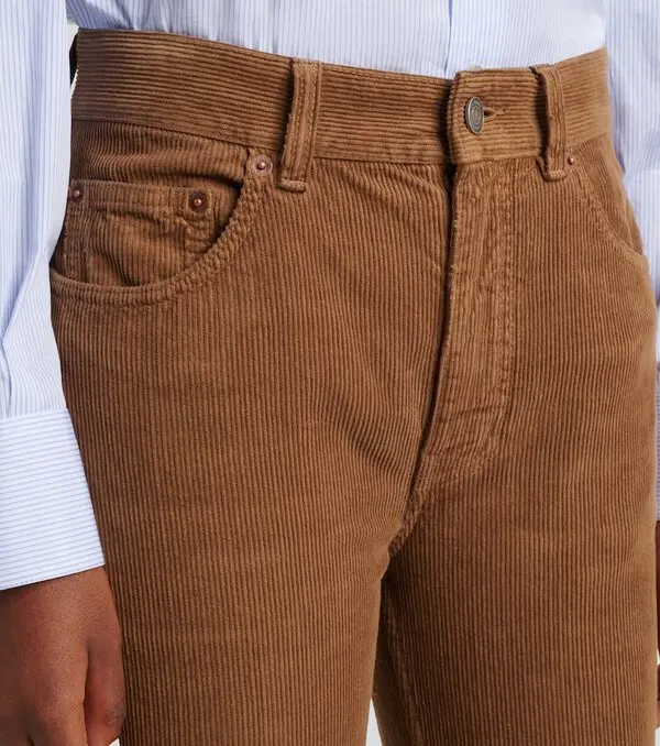 Saint Laurent 70s Cotton Corduroy Flared Pants