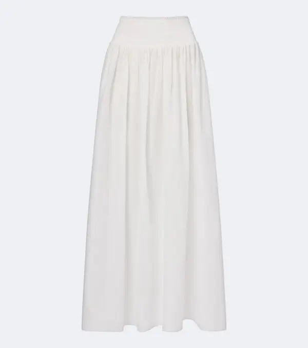 MONTCE Millie Cotton Poplin Maxi Skirt - White