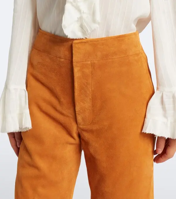 Ulla Johnson Freja Suede Flared Pants