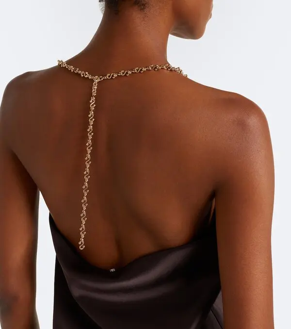 Sportmax Satin Halterneck Top - Brown
