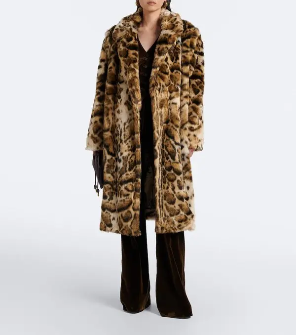 Etro Leopard-print Faux Fur Coat - Multicoloured