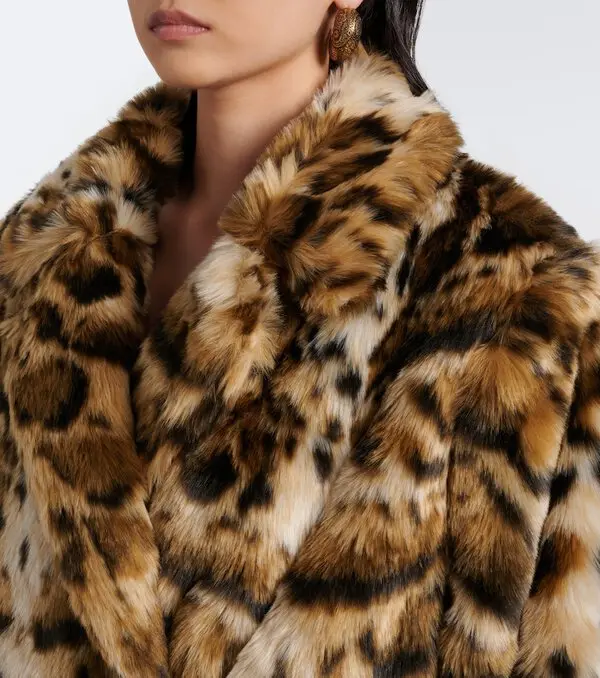 Etro Leopard-print Faux Fur Coat - Multicoloured