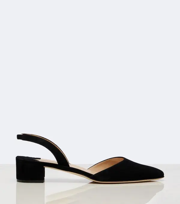 Manolo Blahnik Aspro Leather Slingback Pumps