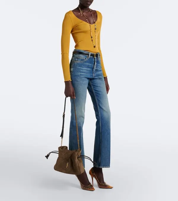 Saint Laurent Jamie Suede Shoulder Bag