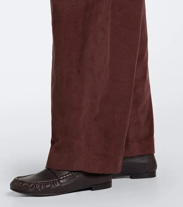 Brunello Cucinelli Monili Corduroy Wide-leg Pants - Brown