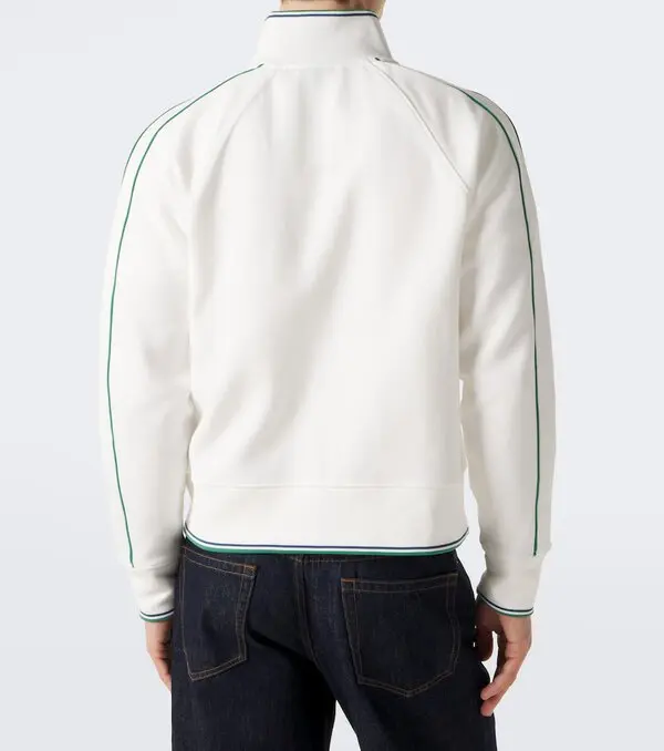 Burberry Checked Jersey Zip-up Sweatshirt