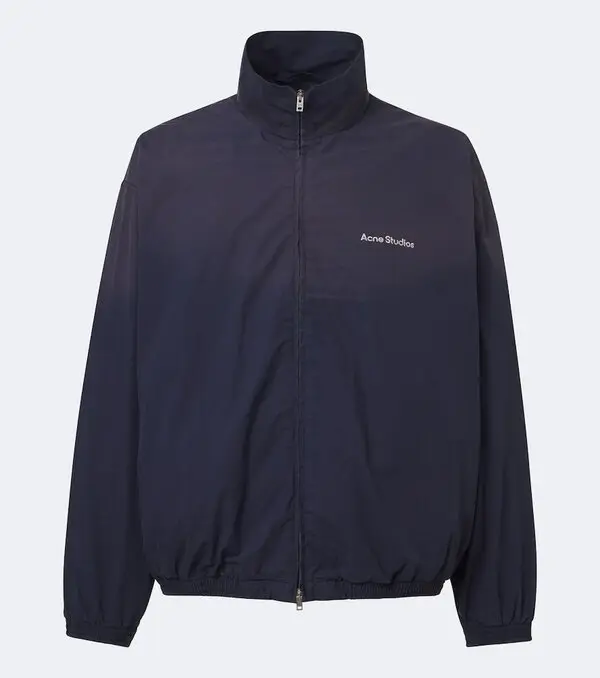 Acne Studios Logo Cotton Poplin Jacket - Blue