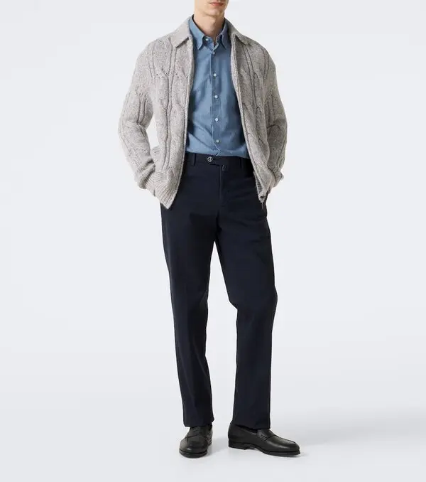 Kiton Cotton And Cashmere Chinos