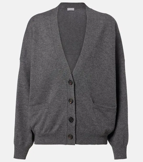 Brunello Cucinelli Cashmere Cardigan - Grey