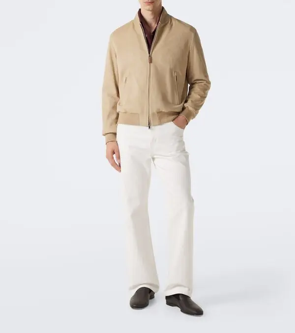 TOD'S Brera Suede Bomber Jacket