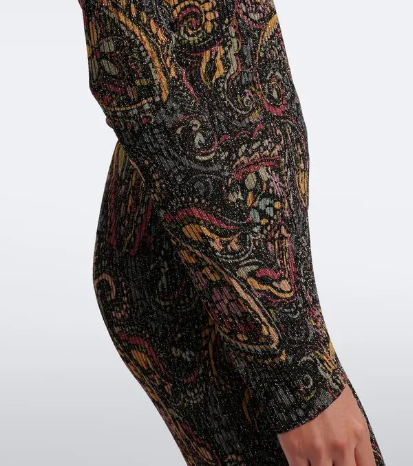 Etro Paisley Ribbed-knit Top