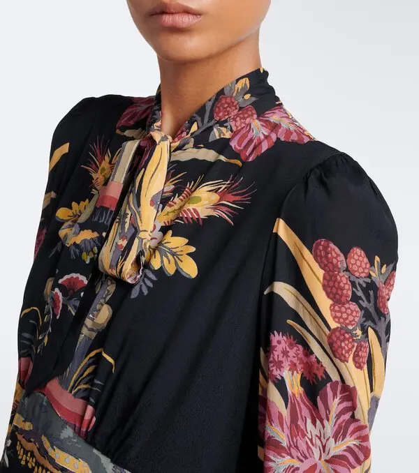 Etro Printed Crêpe De Chine Maxi Dress