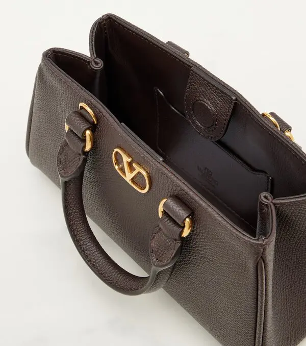 Valentino Garavani Vlogo Mini Leather Top-handle Bag