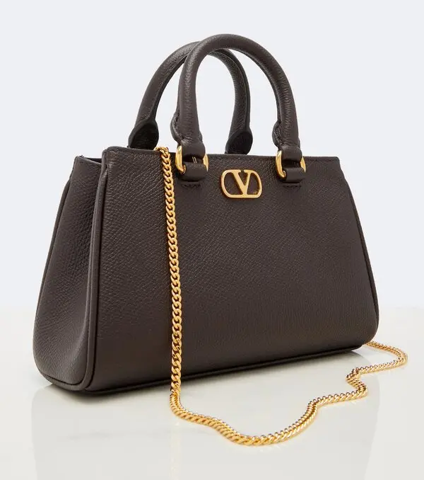 Valentino Garavani Vlogo Mini Leather Top-handle Bag